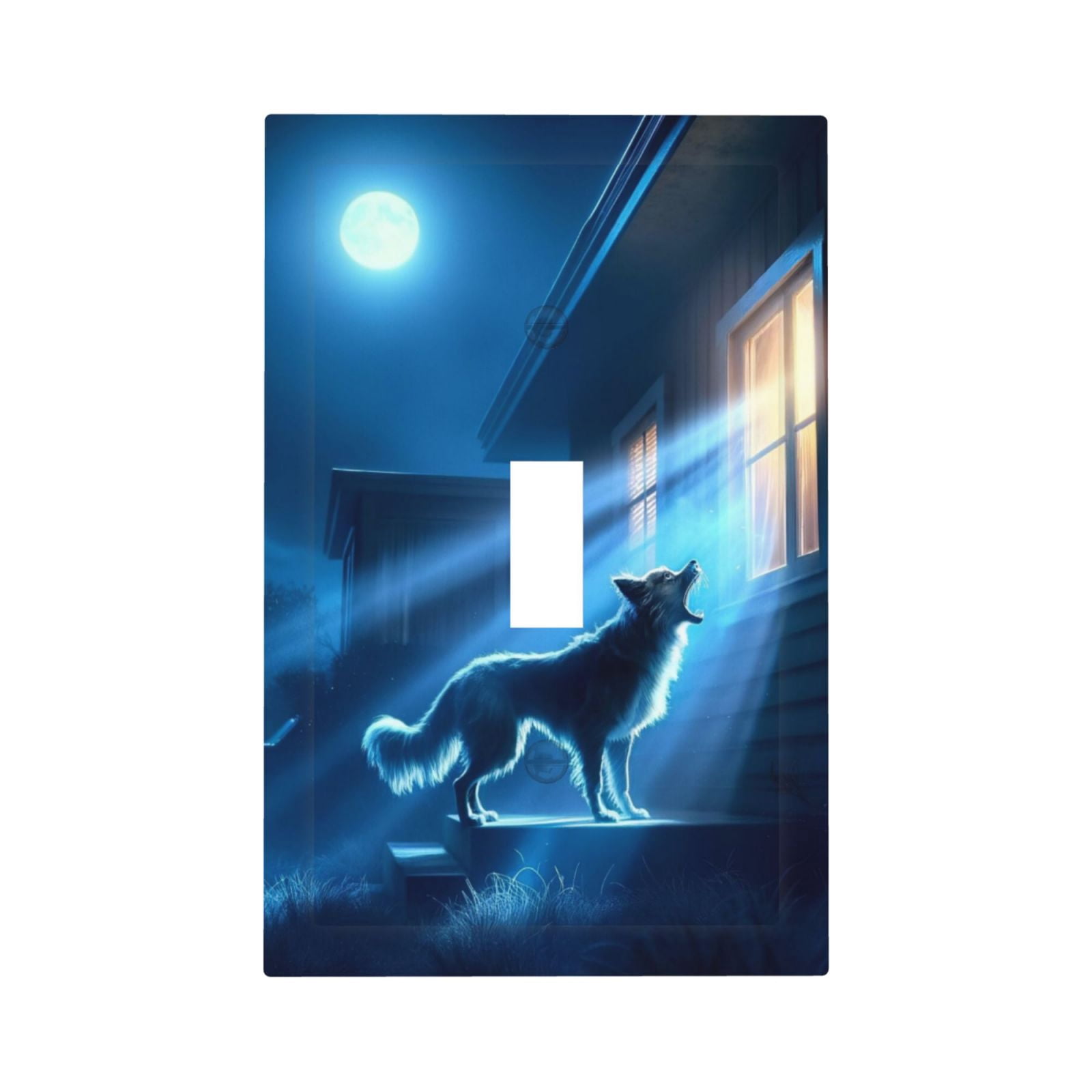 KLL A Wolf Barks Out A Window Pattern Electrical Outlet Covers, 3" x 5 ...