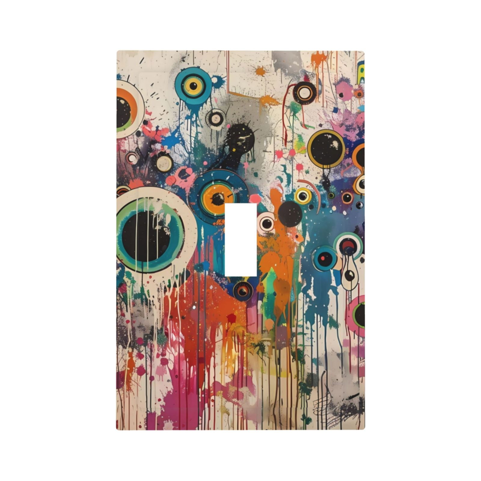 KLL Abstract Colorful Dripping Circles Pattern Electrical Outlet Covers ...