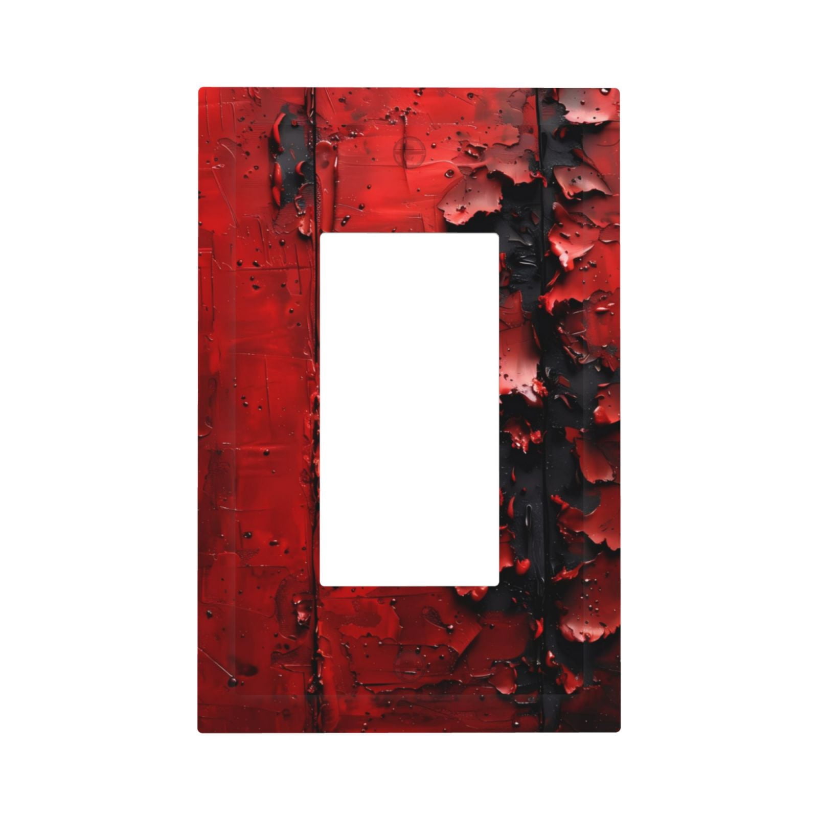 KLL Abstract Red Textured Canvas Pattern Electrical Outlet Covers, 3" x ...