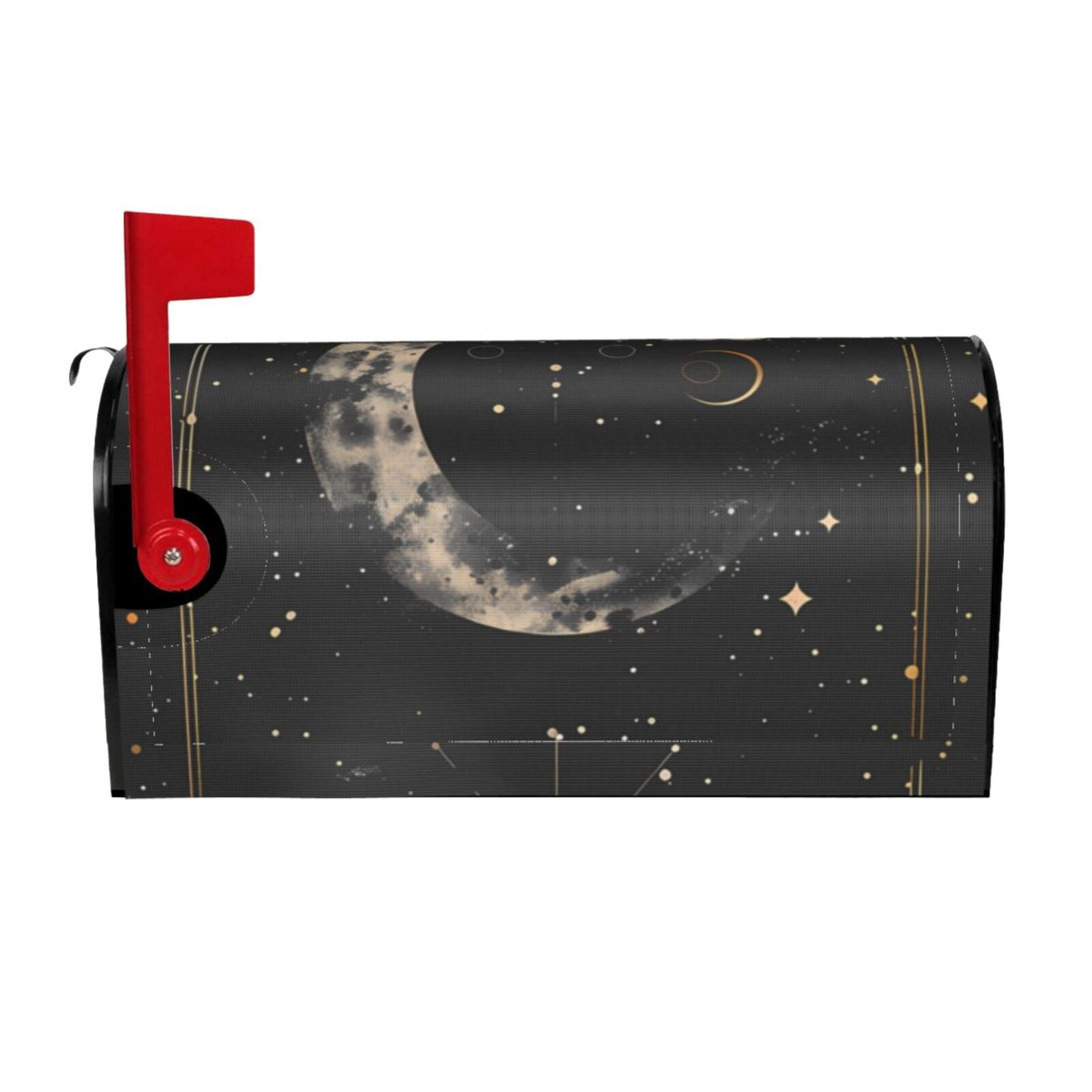 KLL Abstract Starry Sky Moon Pattern Mailbox Covers,Magnetic Mailbox ...