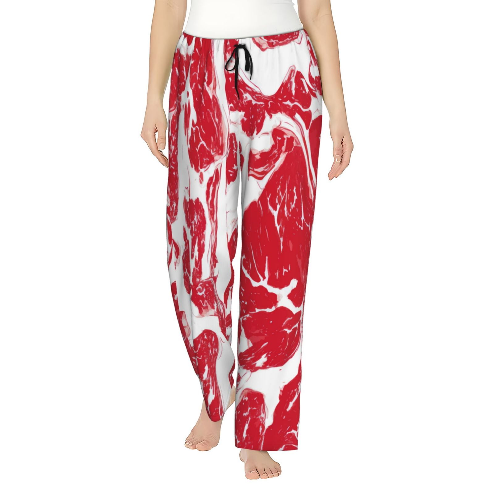 KLL Abstract meat Womens Print Pajama Pants Soft Pajama Bottoms for Women Cozy Lounge Pants-X ...