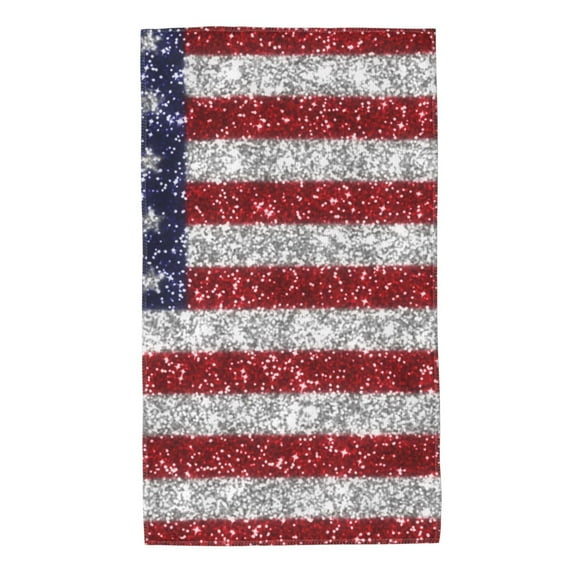 KLL America Flag Glitter Ultra Absorbent & Soft Hand Towels for Bath ...