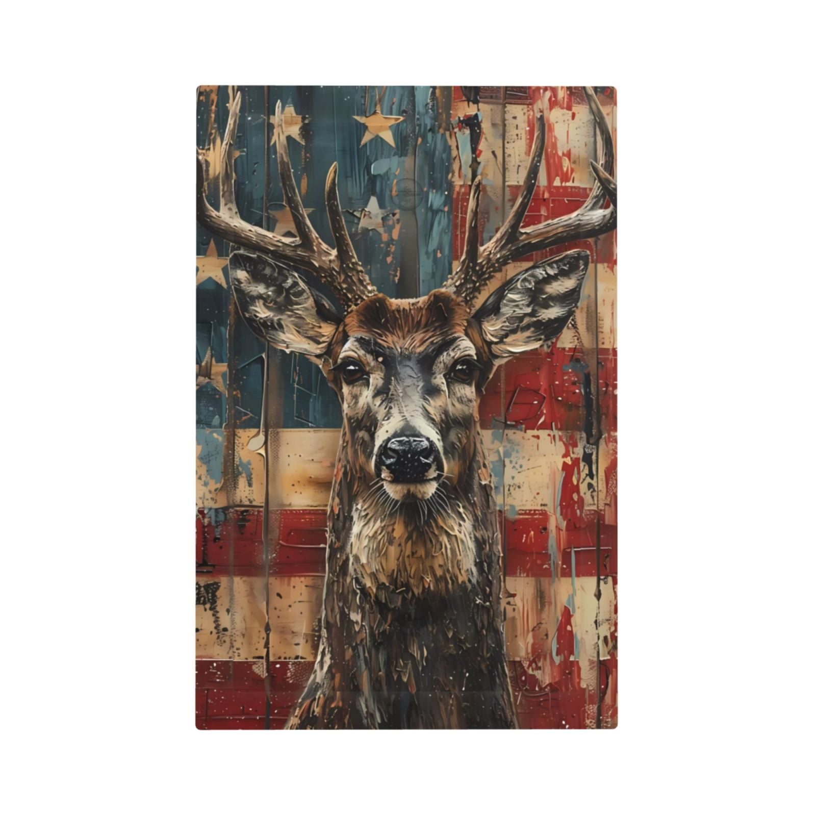 KLL American Flag Deer Art Pattern Electrical Outlet Covers, 3" x 5" 1 ...