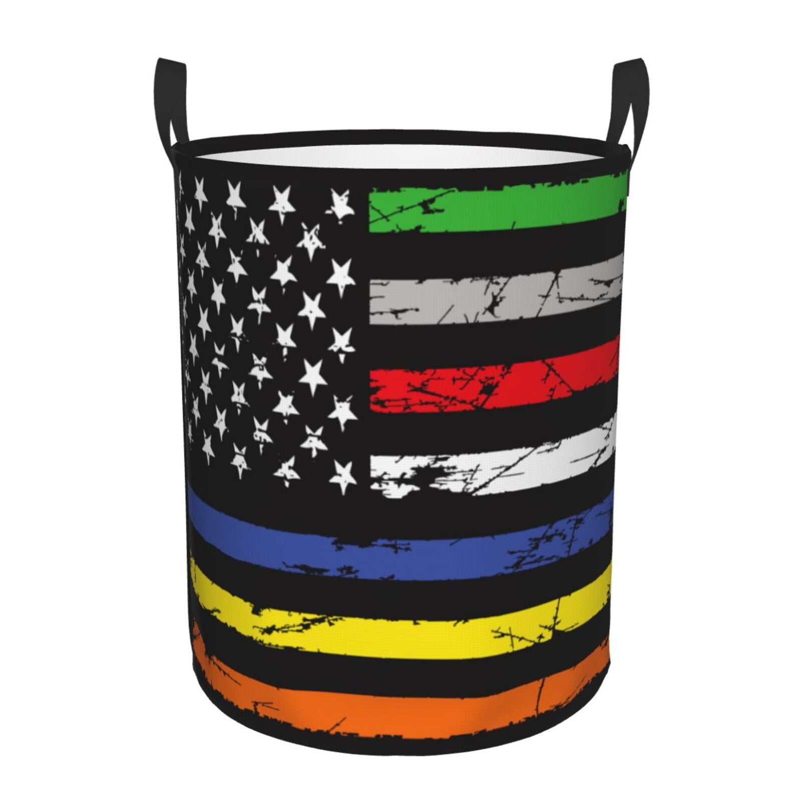 KLL American Flag Waterproof Foldable Laundry Hamper Bucket with ...