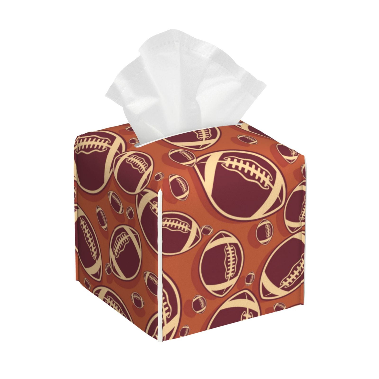 KLL American Football1 Print Tissue Box Cover,Leather Tissue Holder ...