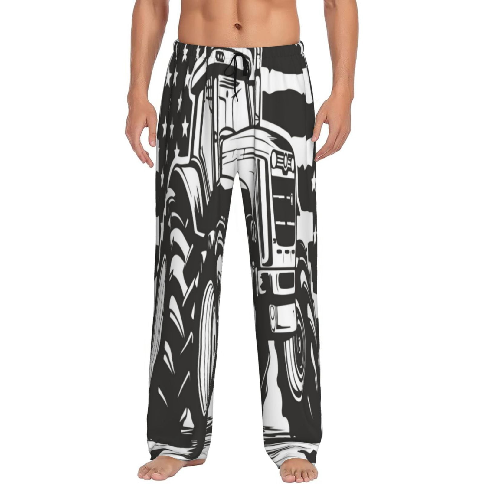 KLL American Tractor Mens Pajama Pants for Men,Mens Lounge Pants,Funny ...