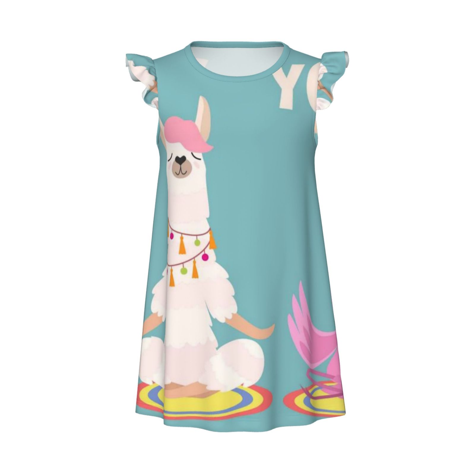 KLL Animal Meditation Print Girls Nightgowns Pajamas for Girl Sleepwear ...