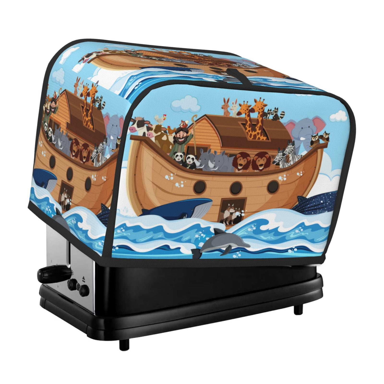 KLL Animals on Noah's Ark Print 2 Slice Toaster Dust Covers Kitchen ...