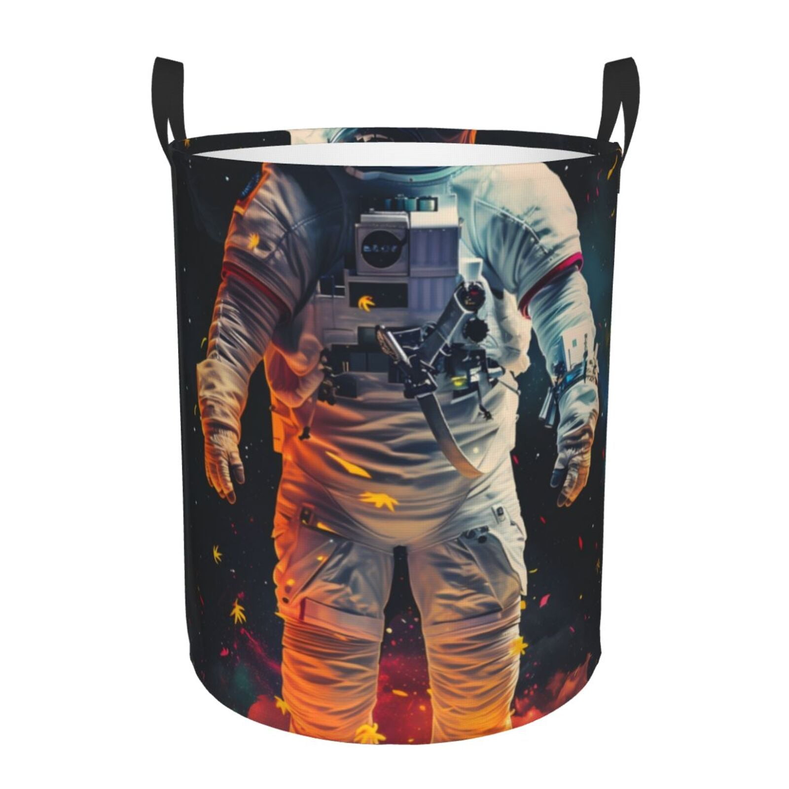 KLL Astronaut Cosmic Rainbow Waterproof Foldable Laundry Hamper Bucket ...