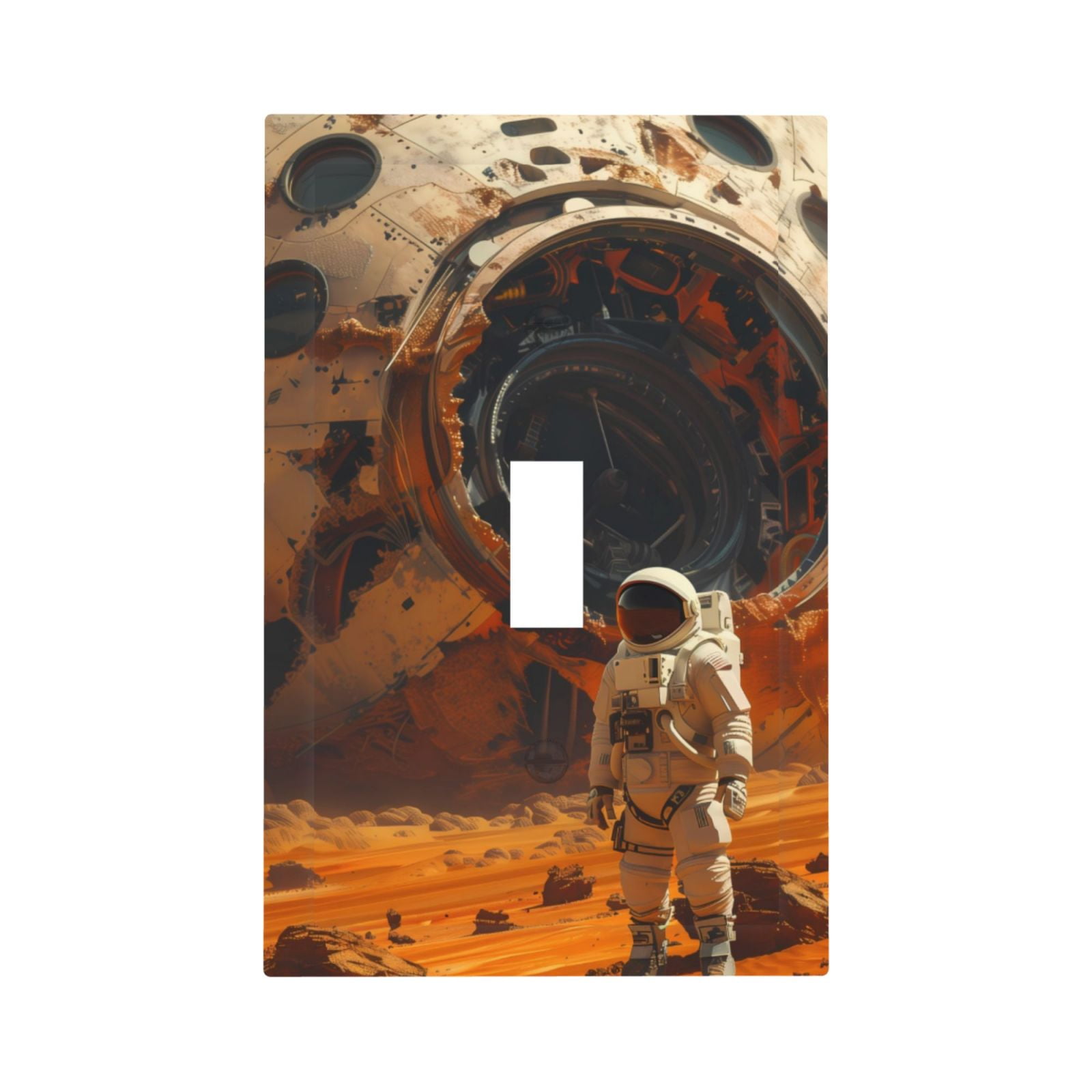 KLL Astronaut Exploring Mars Pattern Electrical Outlet Covers, 3" x 5 ...