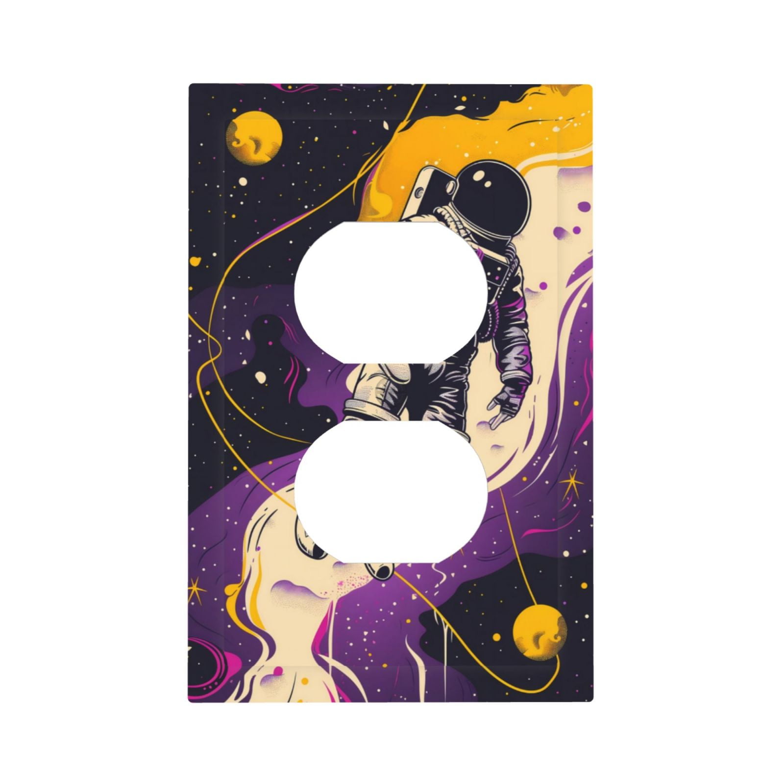 KLL Astronaut Floating purple Space Pattern Electrical Outlet Covers, 3 ...