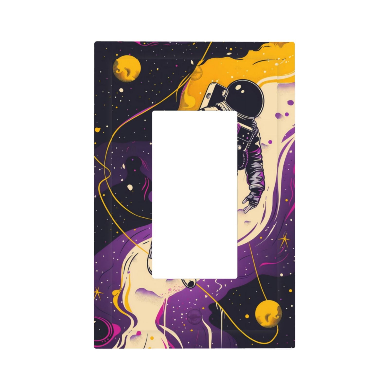 KLL Astronaut Floating purple Space Pattern Electrical Outlet Covers, 3 ...