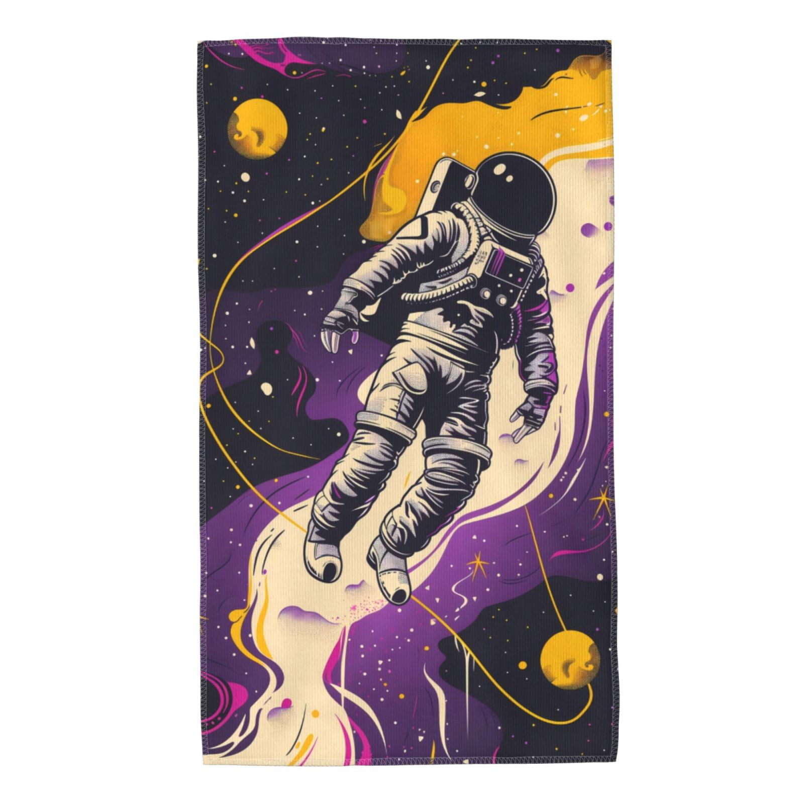 KLL Astronaut Floating purple Space Ultra Absorbent & Soft Hand Towels ...