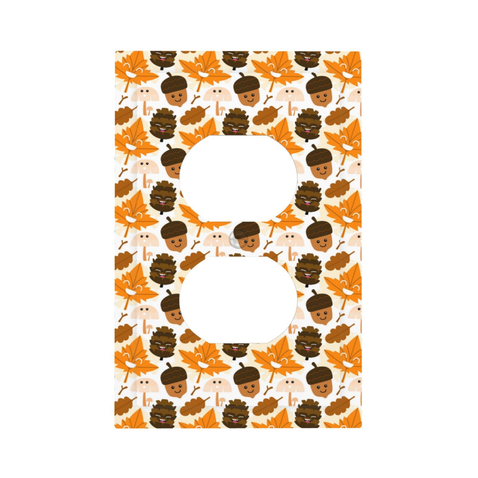 KLL Autumn Woodland Characters Pattern Electrical Outlet Covers, 3" x 5 ...