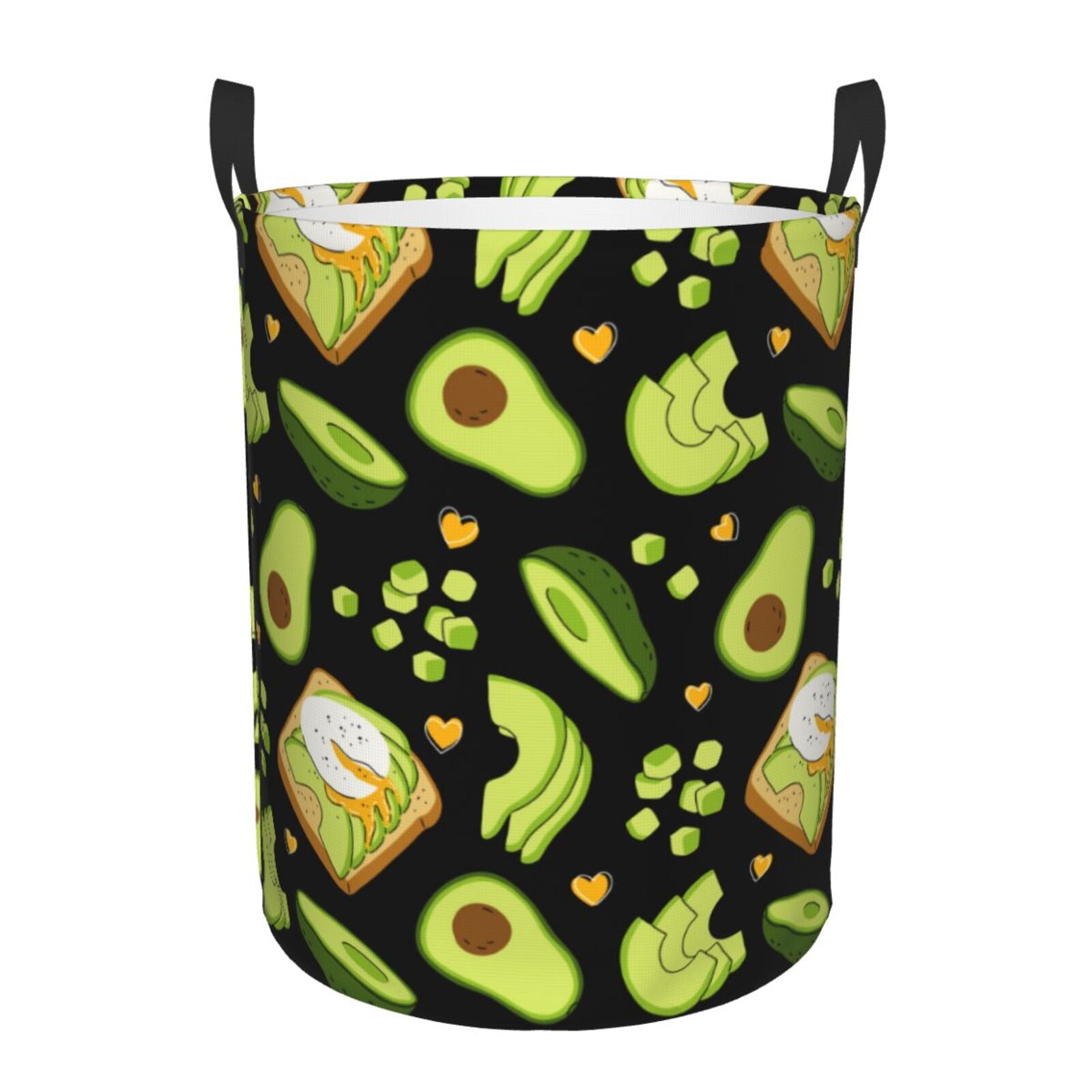 KLL Avocado Toast Waterproof Foldable Laundry Hamper Bucket with ...