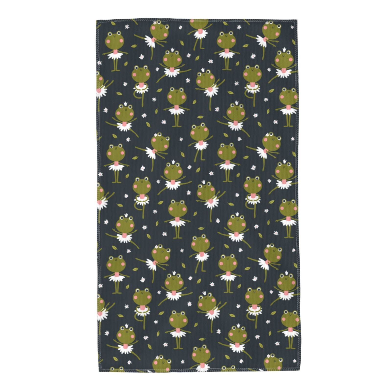 KLL Ballerina Frogs Ultra Absorbent & Soft Hand Towels for Bath, Hand ...