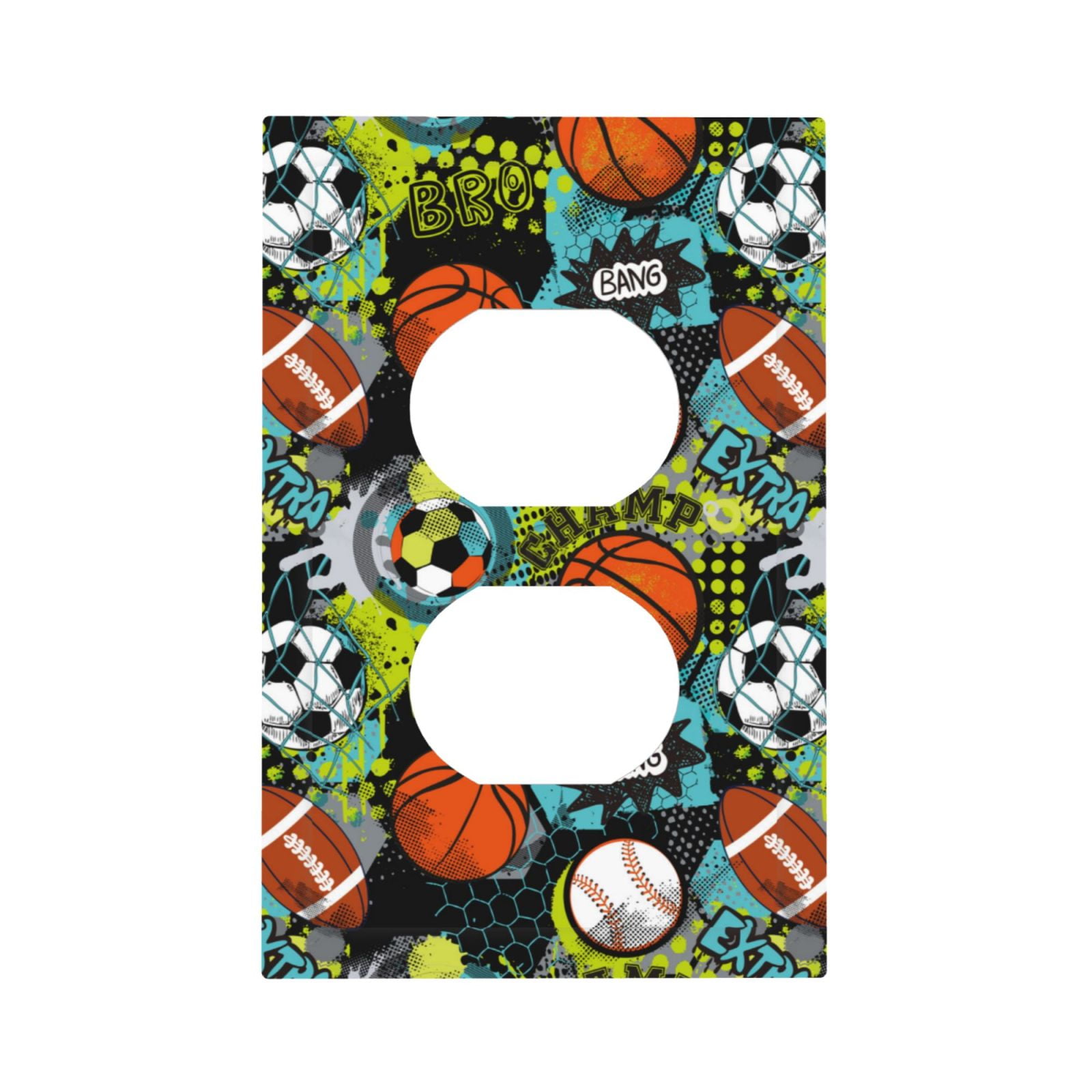 KLL Balls Pattern Electrical Outlet Covers, 3" x 5" 1 Pack Electric ...