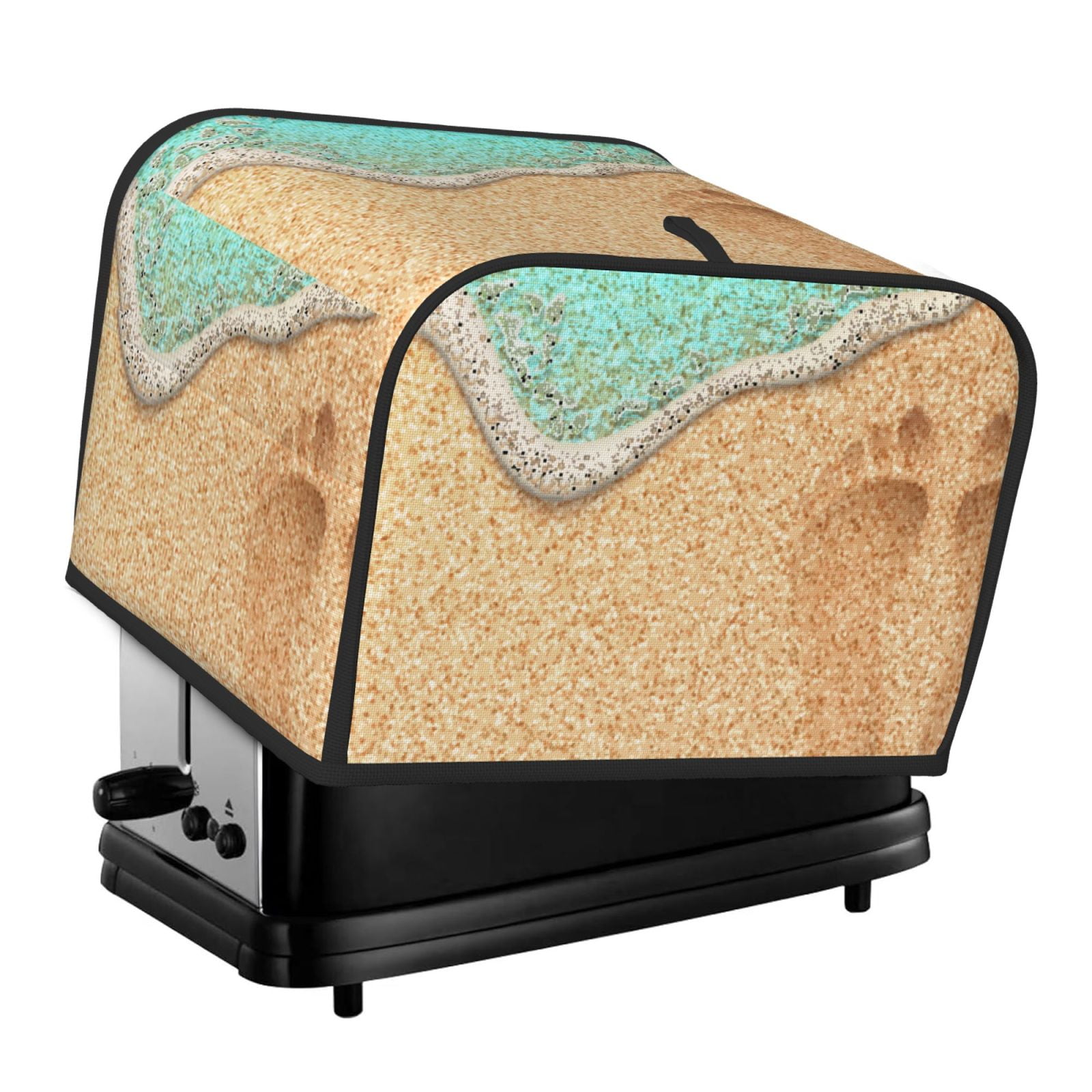 KLL Beach Footprint Print 4 Slice Toaster Dust Covers Kitchen Small ...