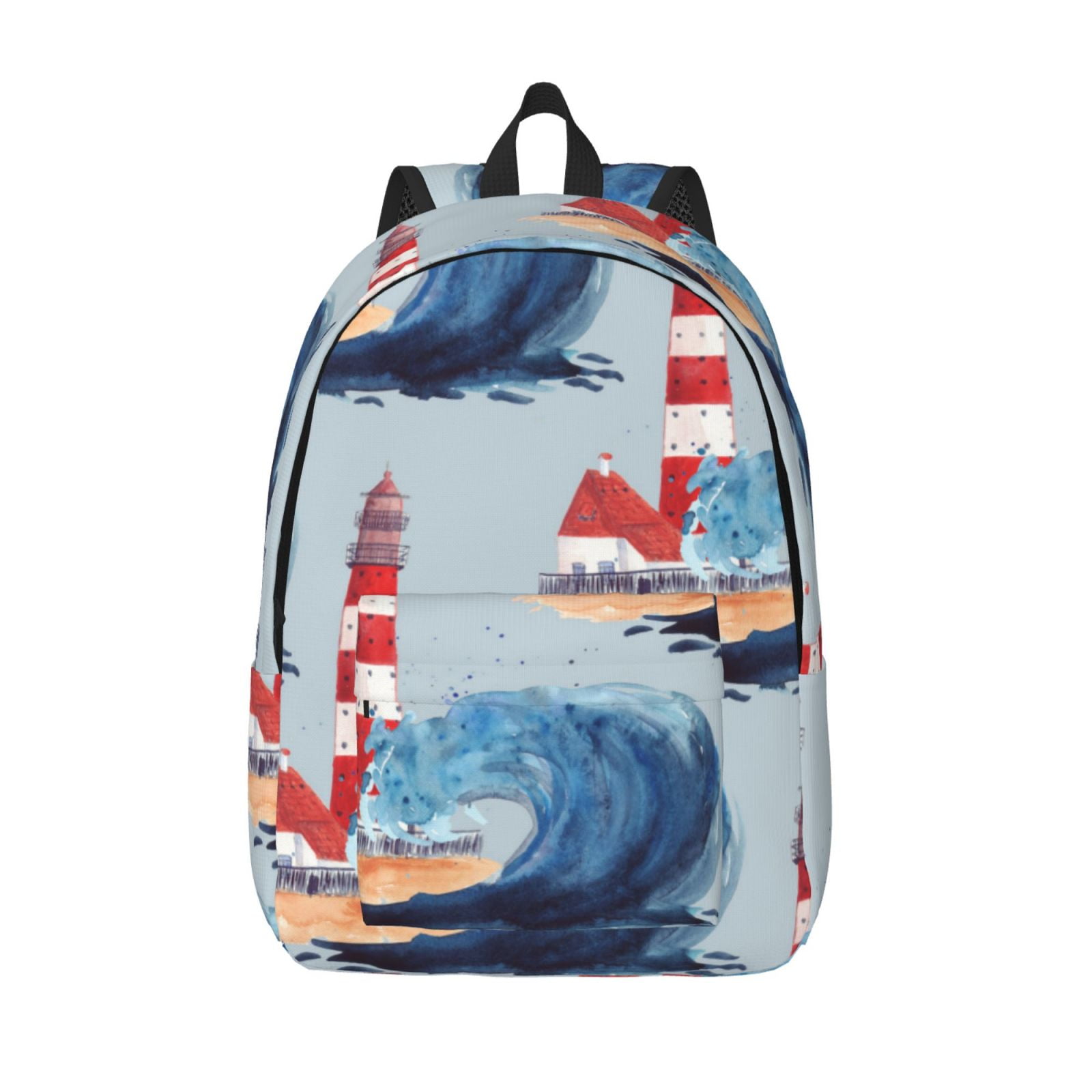 KLL Beacon In The Huge Waves Of The Surf Print Travel Laptop Backpack ...