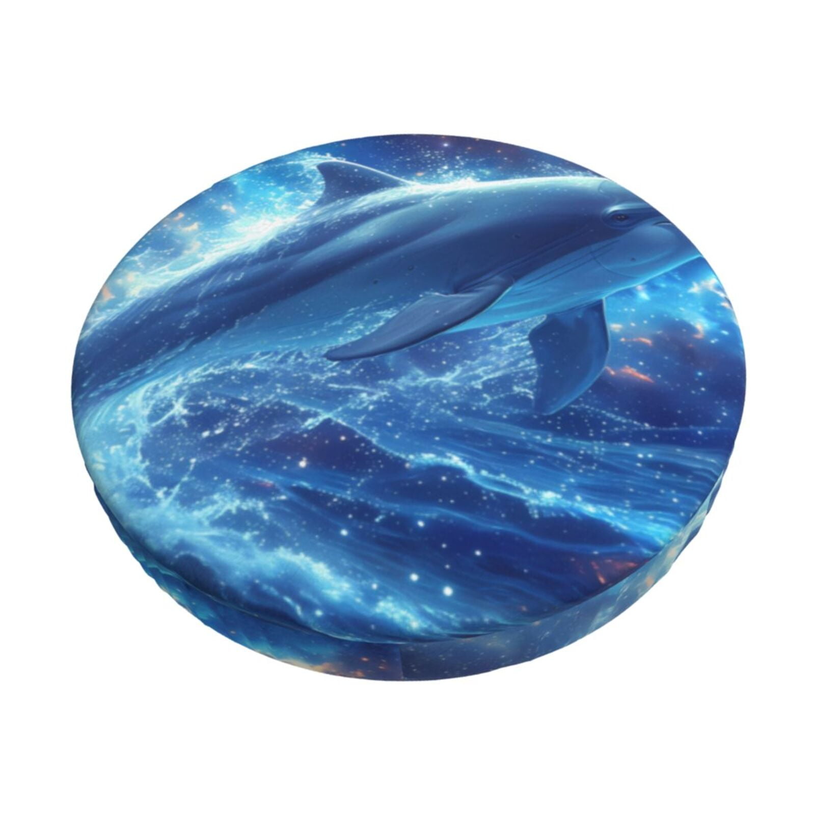 KLL Beautiful Ocean Dolphin Round Bar Chair Cushion Cover 13 inch ,Bar ...