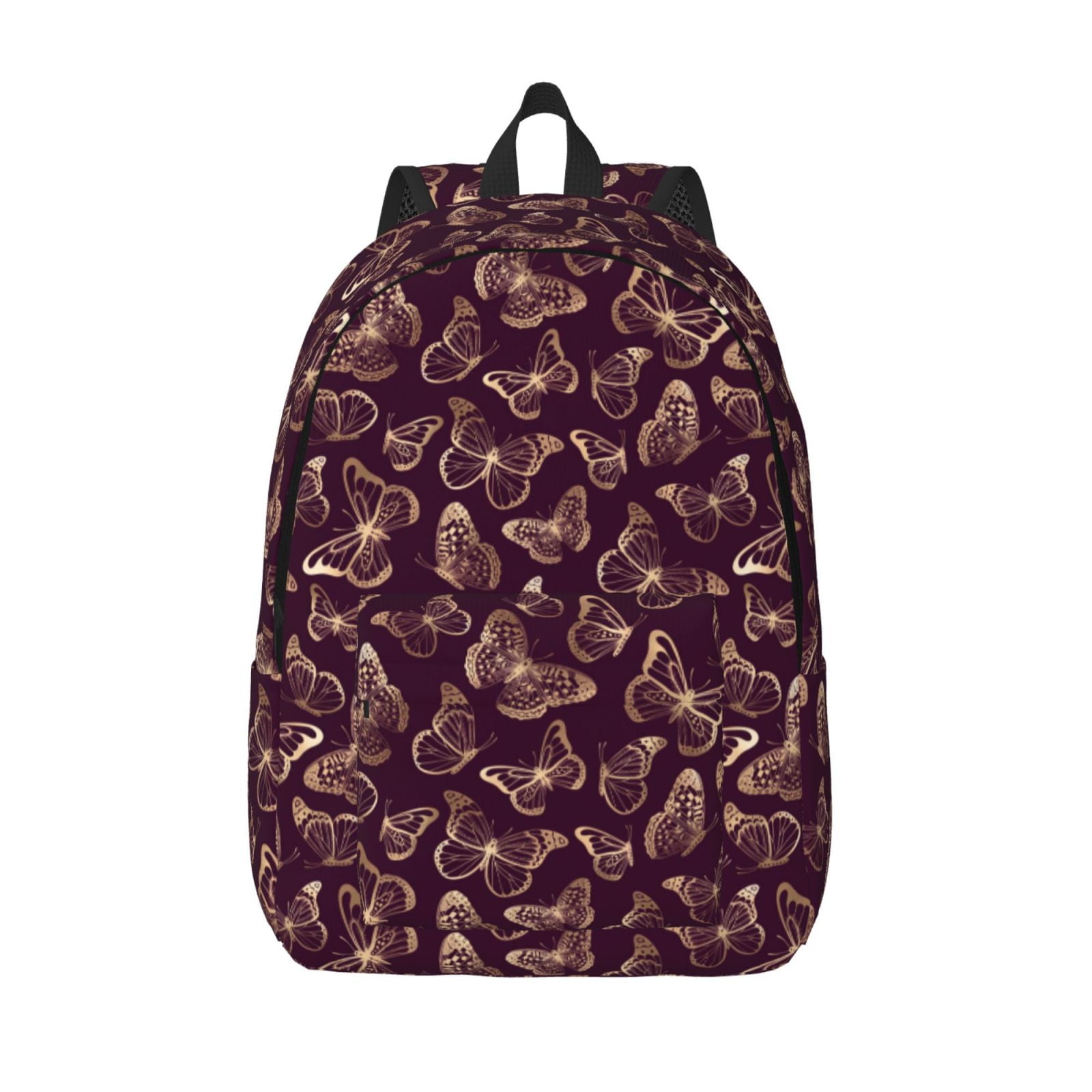 KLL Beautiful Purple Butterflies Print Travel Laptop Backpack - College ...