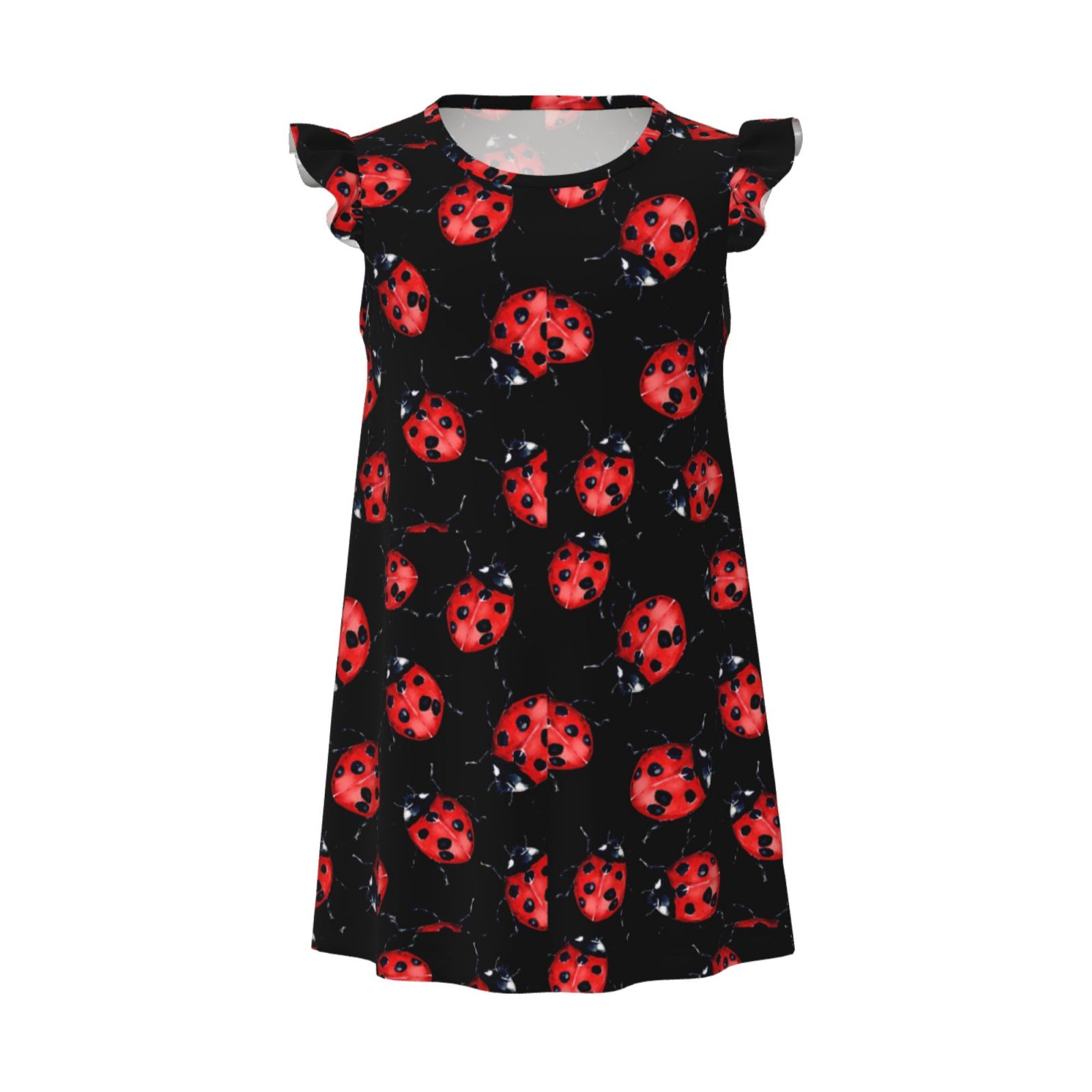 KLL Beautiful Red Ladybug Print Girls Nightgowns Pajamas for Girl ...