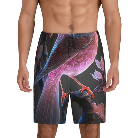 KLL Bird6 for Men's 1-Pack Shorts,Sleep Pajama Shorts for Men Soft Pj ...
