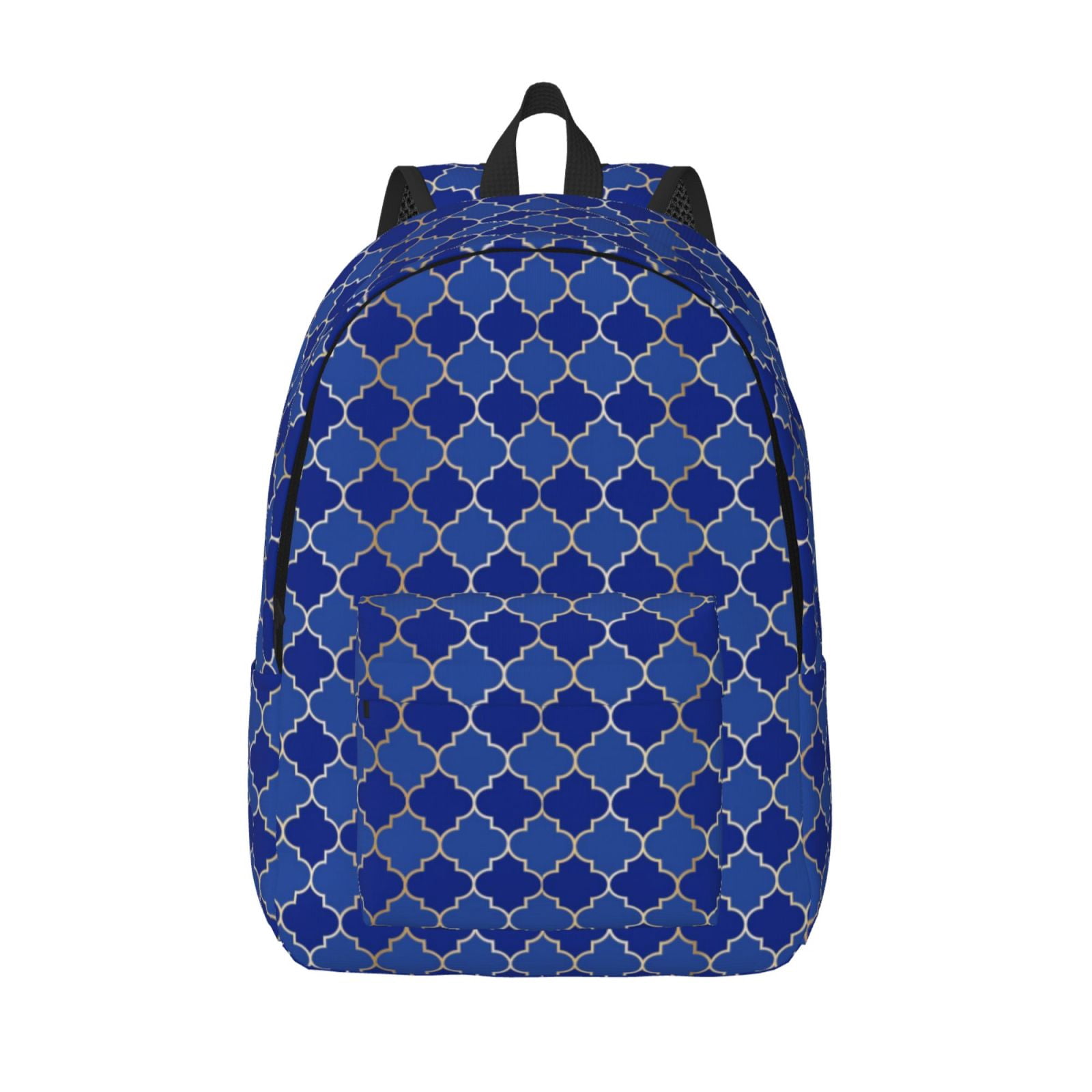 KLL Blue Lantern Shapes Print Travel Laptop Backpack - College Backpack ...