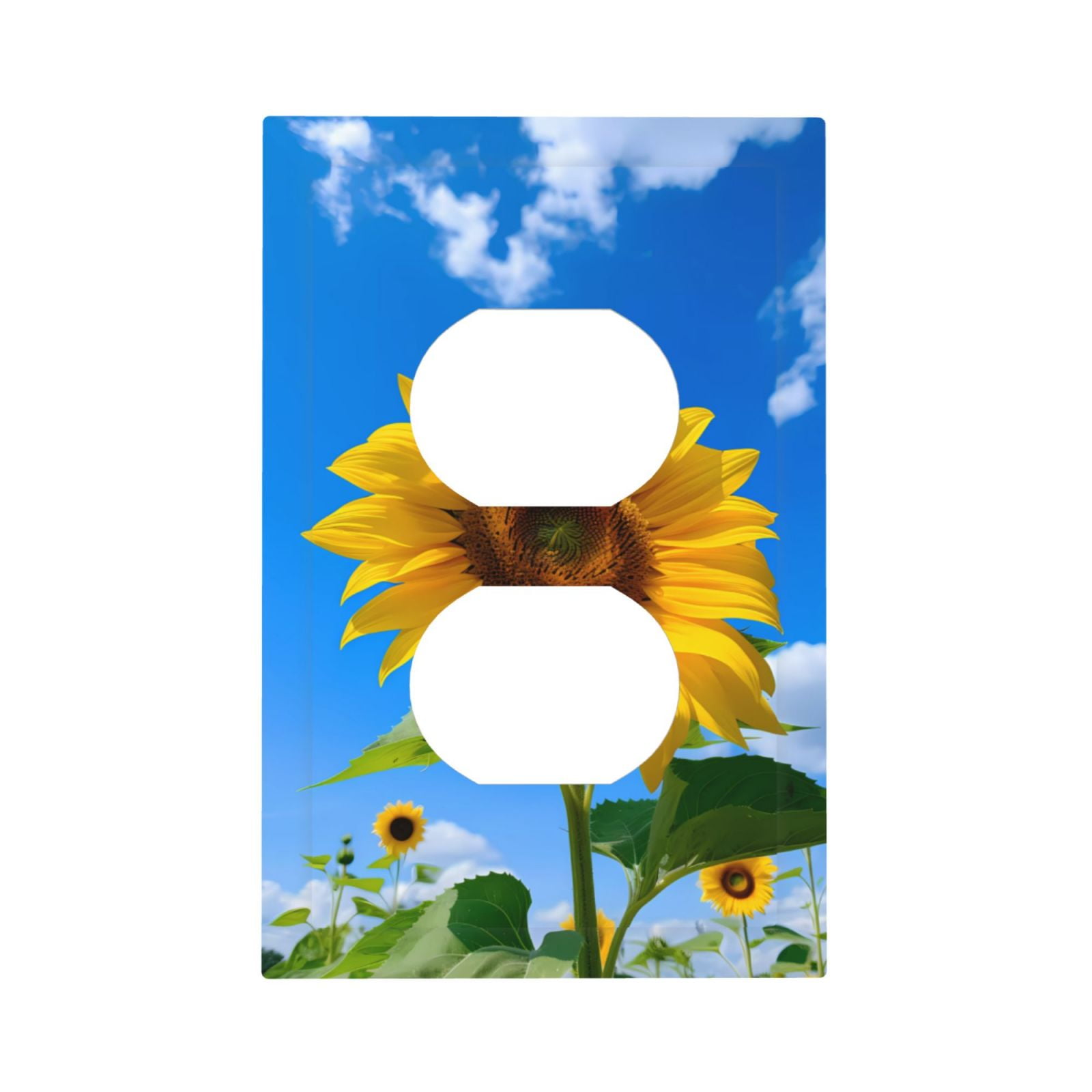 KLL Blue Sky Sunflower Pattern Electrical Outlet Covers, 3" x 5" 1 Pack ...