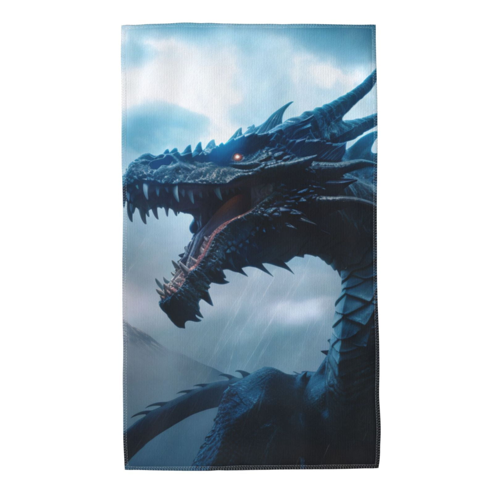 KLL Blue Thunder Storm Dragon Ultra Absorbent & Soft Hand Towels for ...
