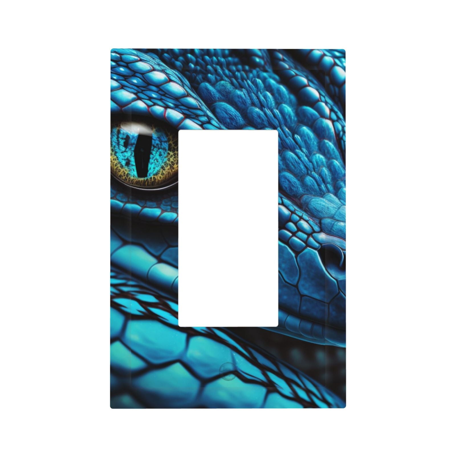 KLL Blue Viper Snake Closeup Face Pattern Electrical Outlet Covers, 3 ...