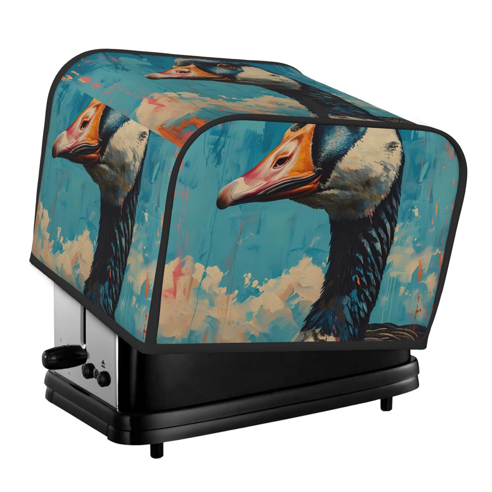 KLL Blue Watercolor Duck Print 4 Slice Toaster Dust Covers Kitchen ...