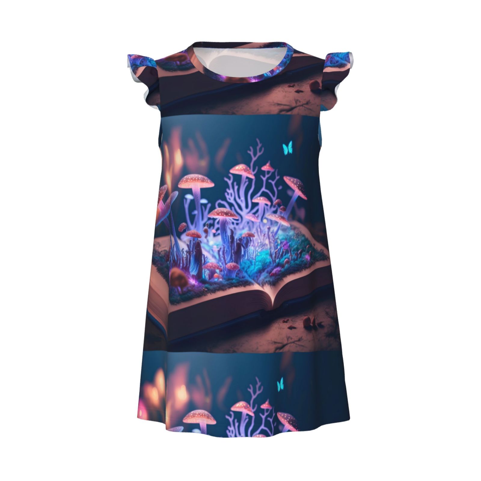 KLL Book Glowing Mushrooms Print Girls Nightgowns Pajamas for Girl ...