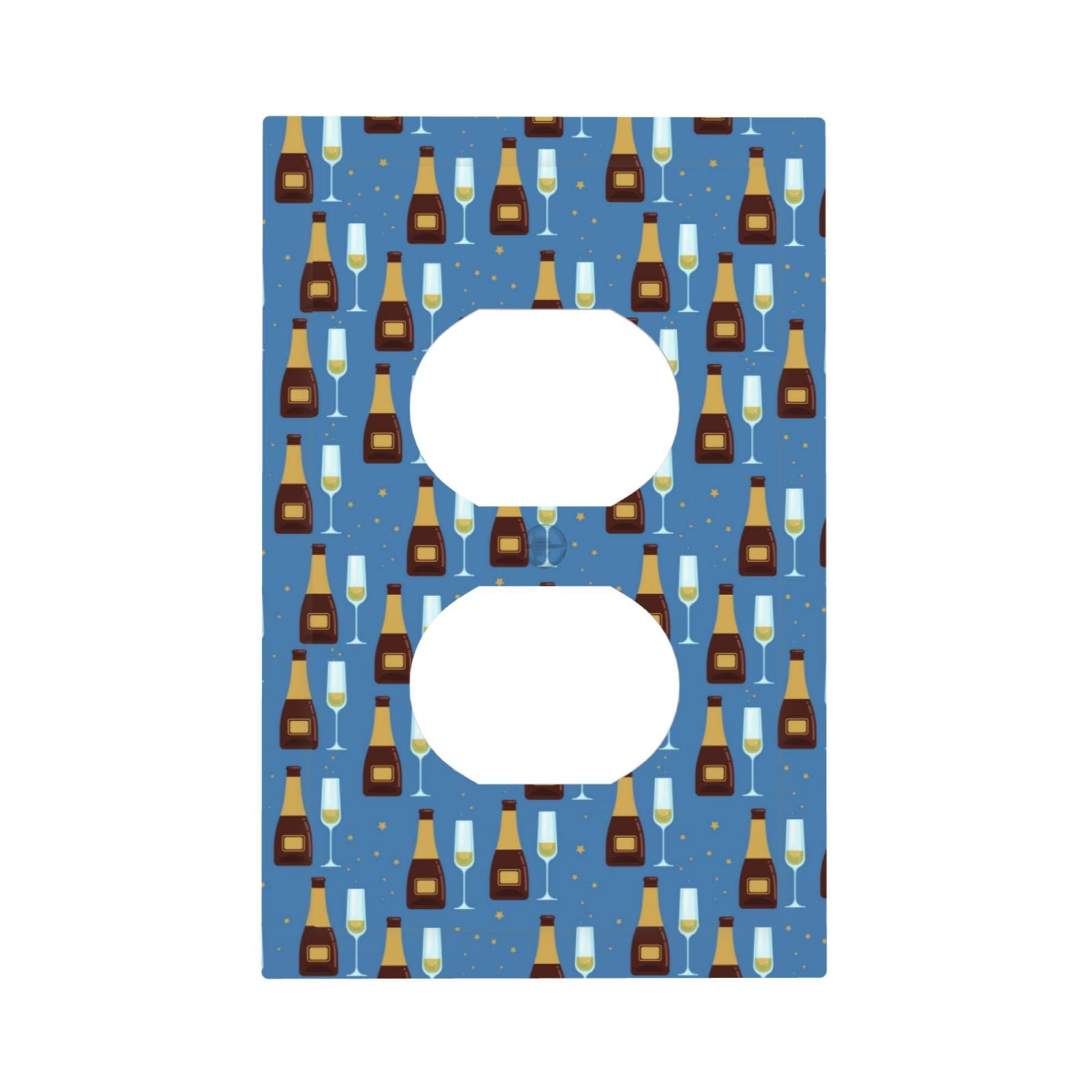KLL Bottle And Glass Pattern Electrical Outlet Covers, 3" x 5" 1 Pack ...