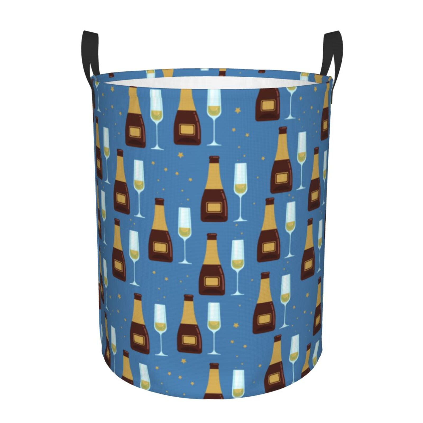 KLL Bottle And Glass Waterproof Foldable Laundry Hamper Bucket with ...