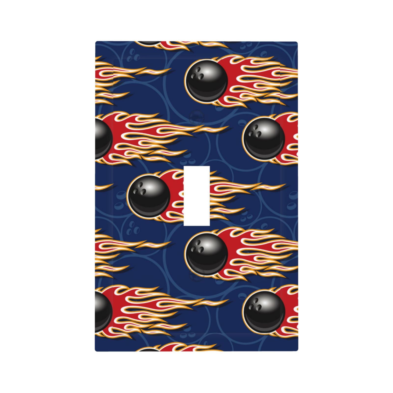 KLL Bowling Ball And Flame Pattern Electrical Outlet Covers, 3" x 5" 1 ...