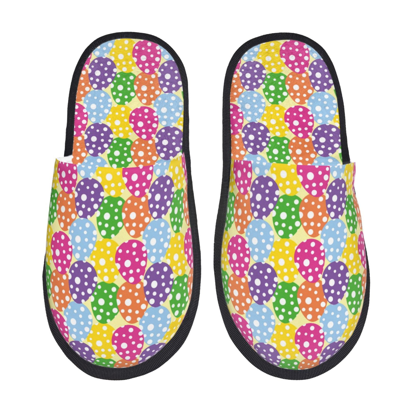 KLL Bright and colorful easter eggs Slippers for Women Men House Slip ...
