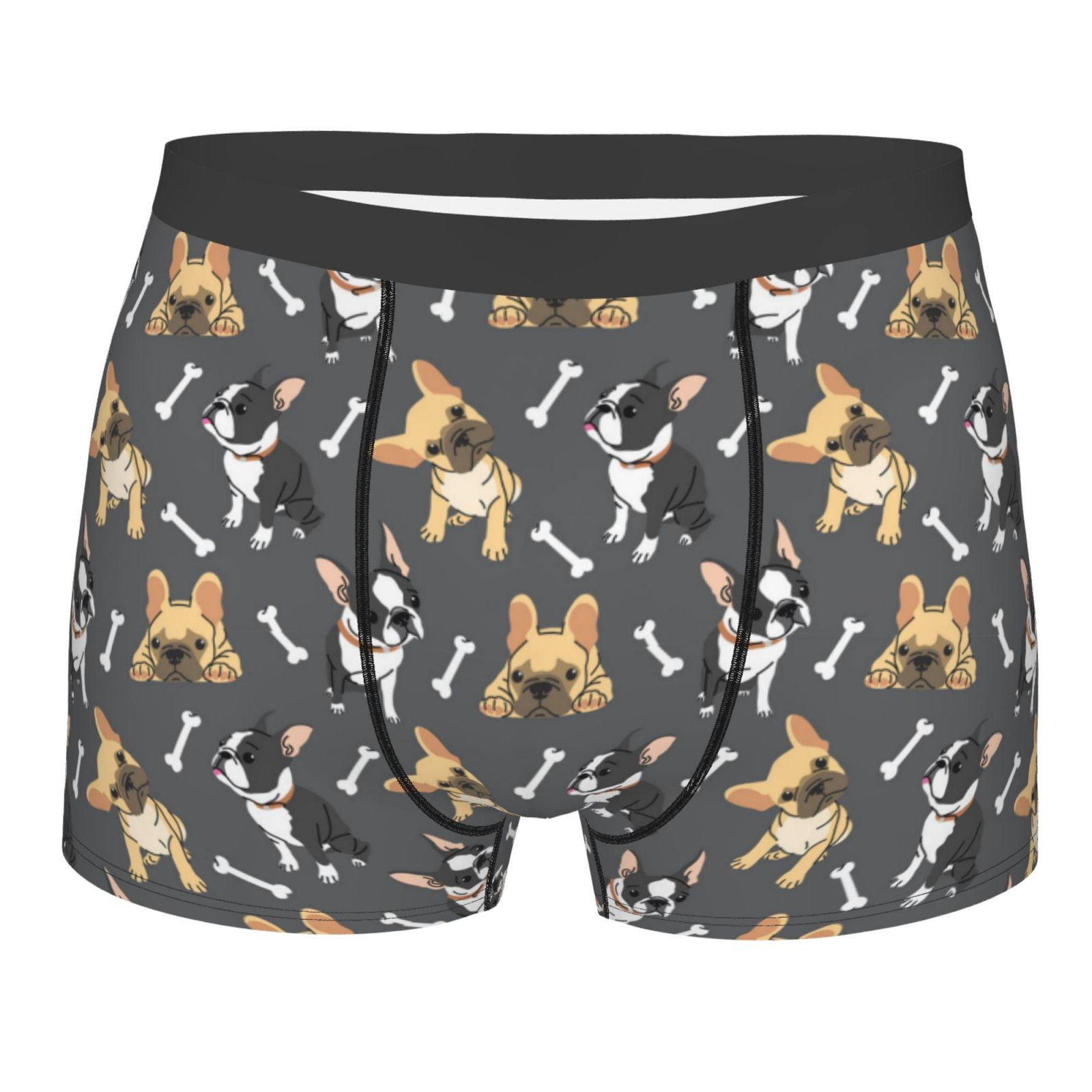 KLL Bulldog And BONES Men's Cotton Boxer Briefs Underwear- - Walmart.com