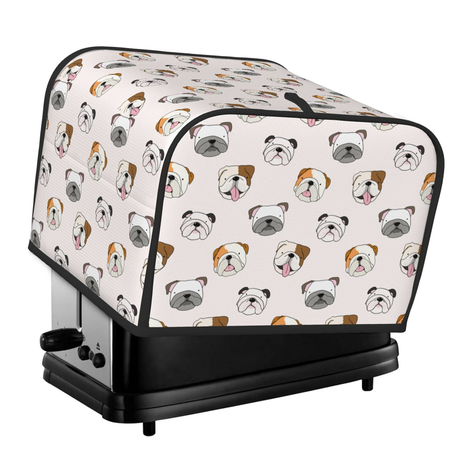 KLL Bulldog Face Print 4 Slice Toaster Dust Covers Kitchen Small ...