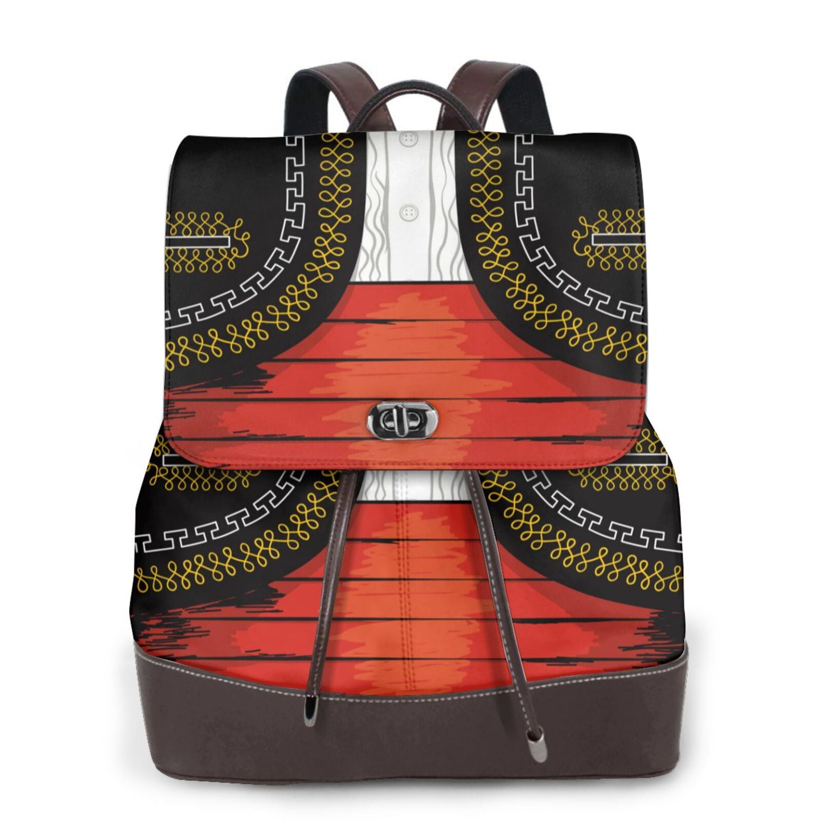KLL CHARRO SUIT Print Leather Backpack,PU Leather Laptop Backpack Purse ...