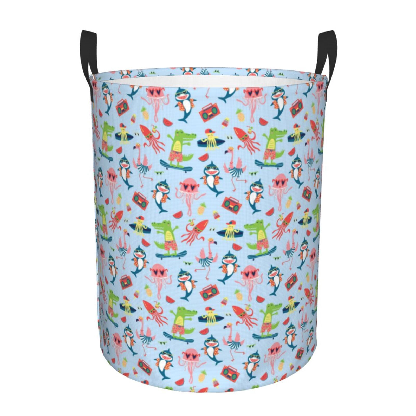 KLL Cartoon Animals Waterproof Foldable Laundry Hamper Bucket with ...