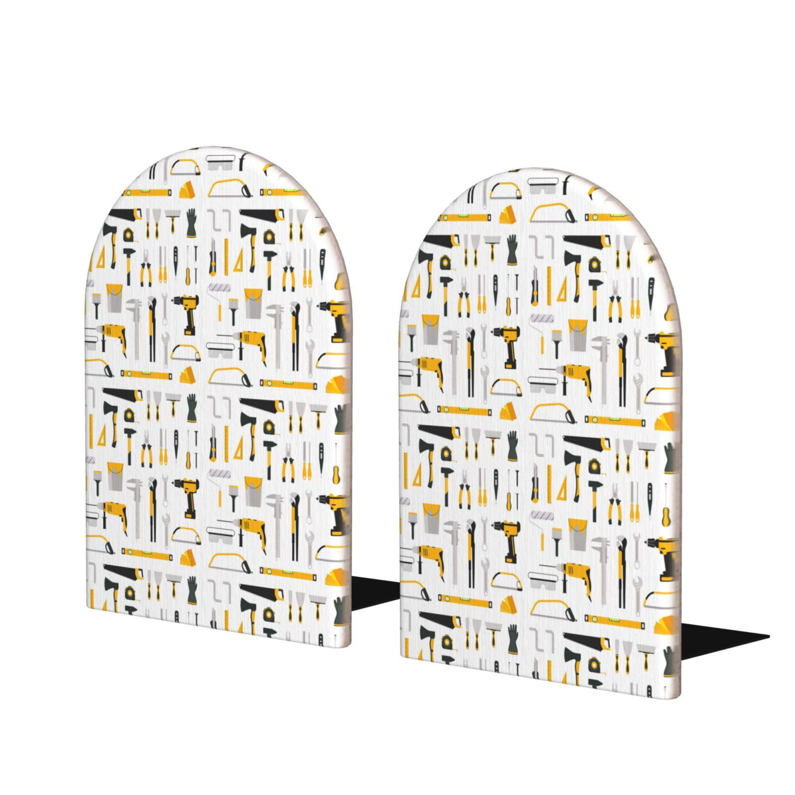 KLL Cartoon Color repair Tool Print Wood Book Ends for Shelves,1 Pair ...