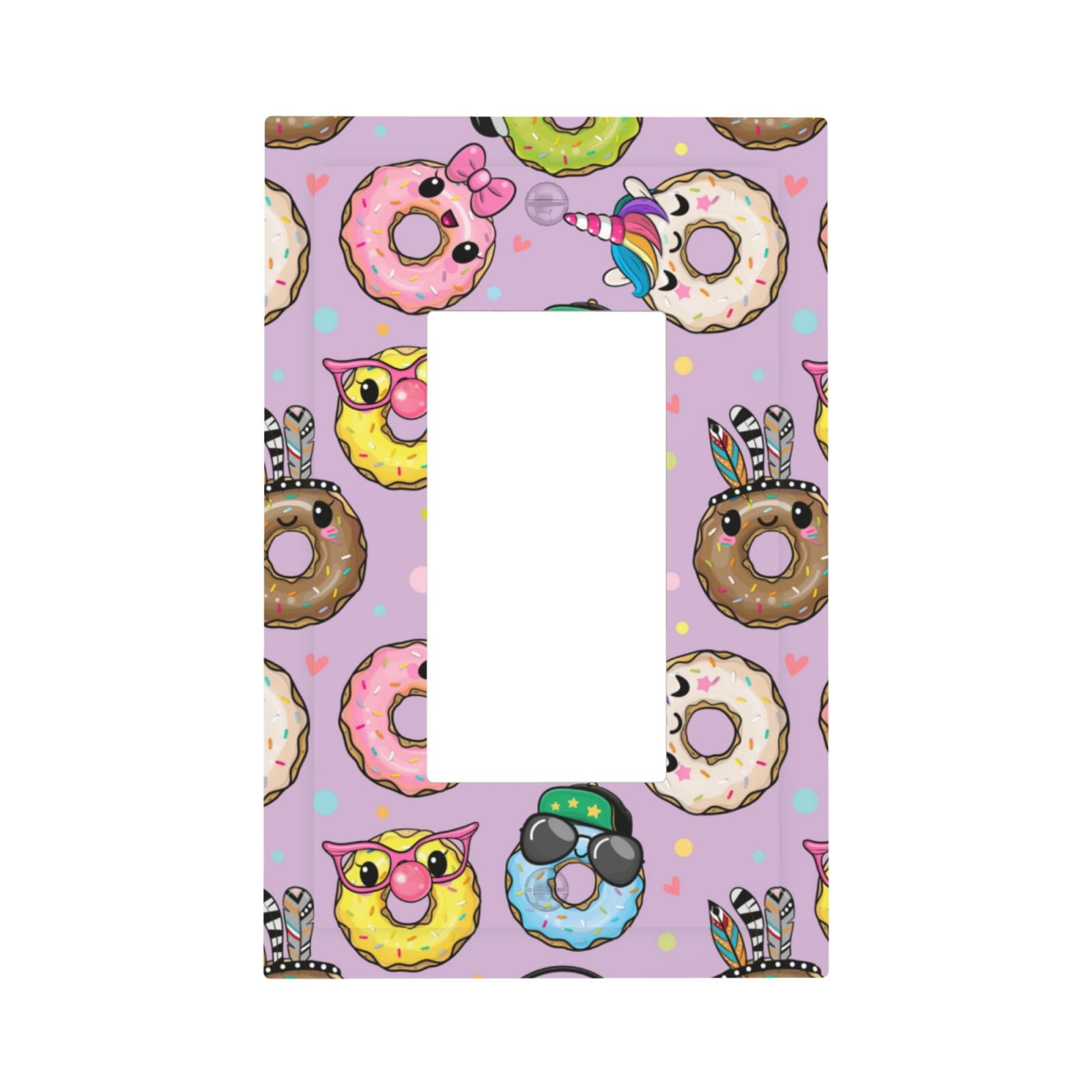 KLL Cartoon Donuts Pattern Electrical Outlet Covers, 3" x 5" 1 Pack ...