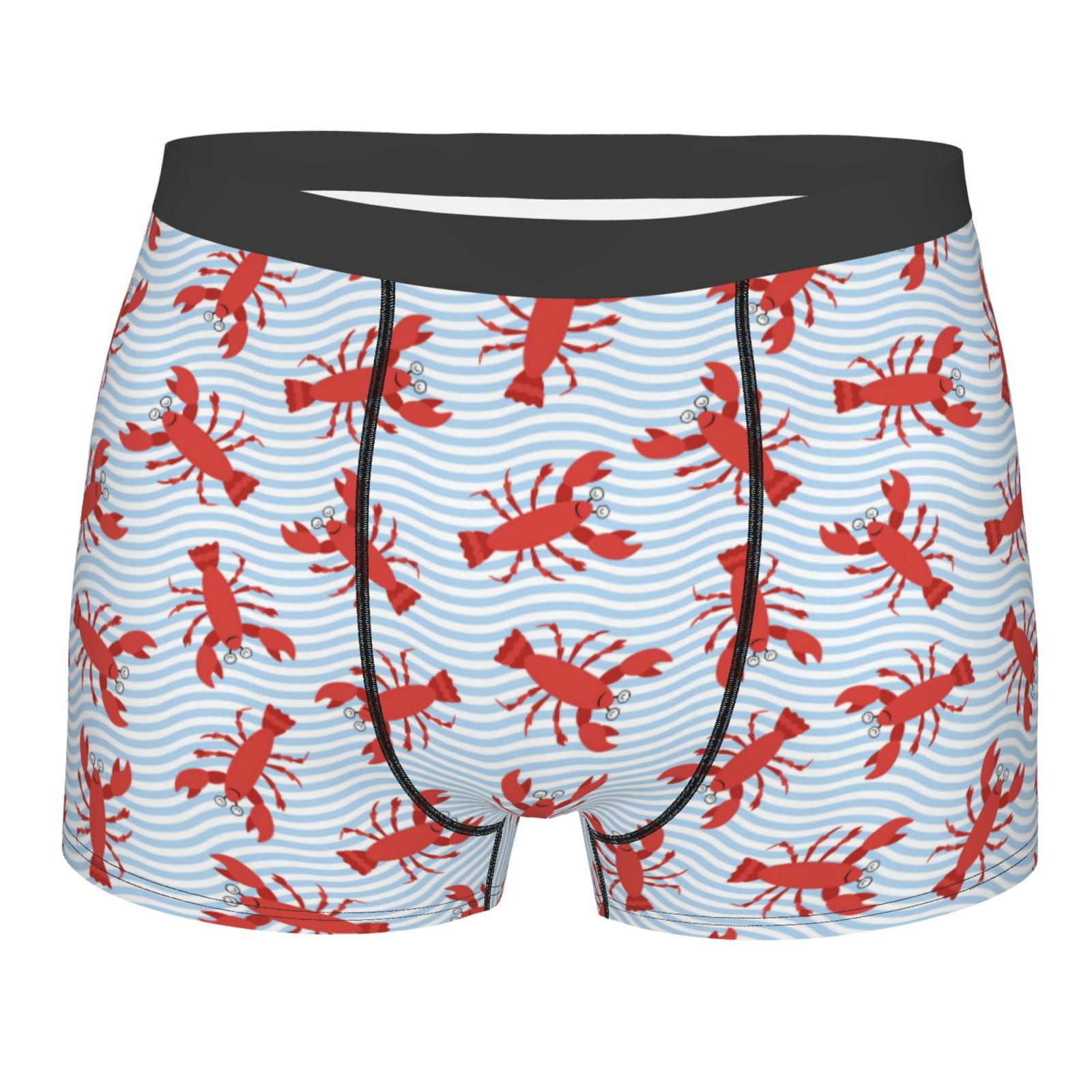 KLL Cartoon Lobsters 1 Men's Cotton Boxer Briefs Underwear-Large ...