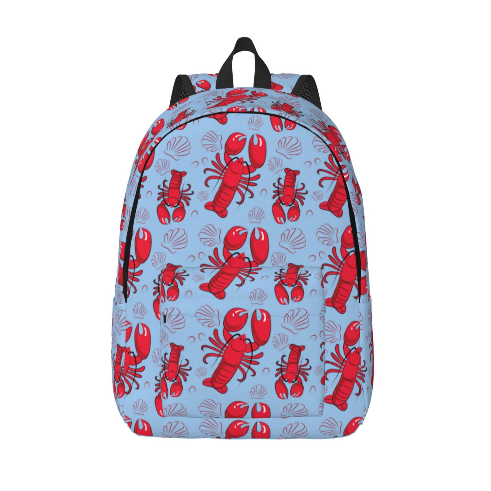 KLL Cartoon Lobsters 2 Print Travel Laptop Backpack - College Backpack ...