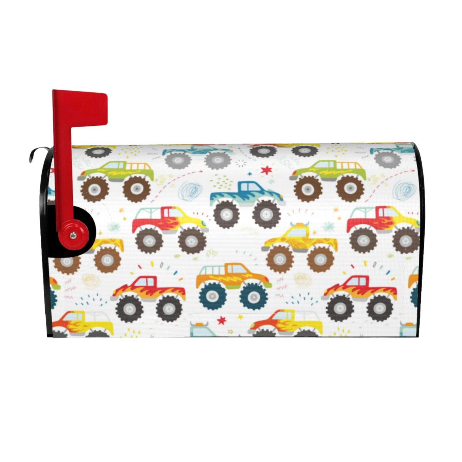 KLL Cartoon Monster Trucks Pattern Mailbox Covers,Magnetic Mailbox ...
