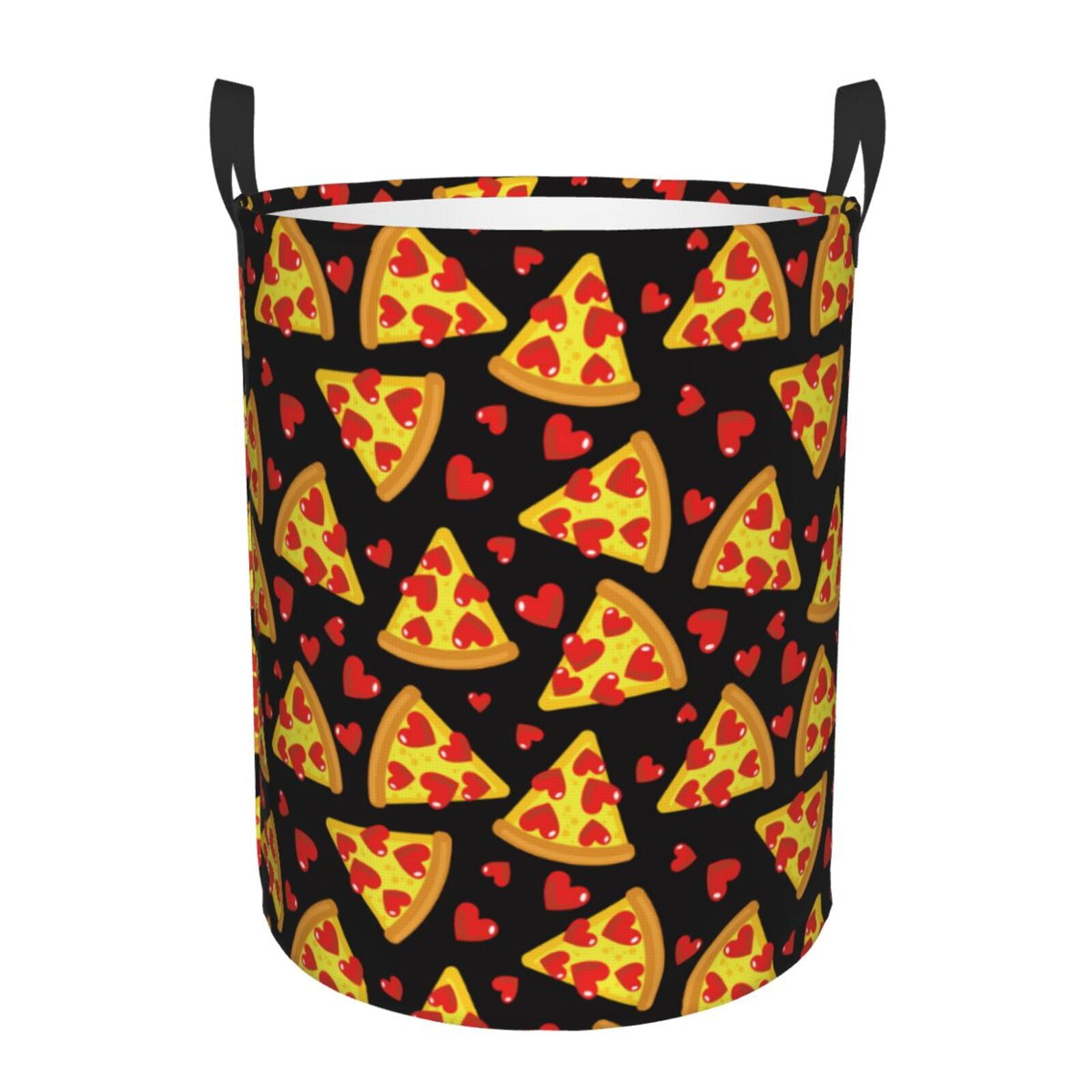 KLL Cartoon Pizza Waterproof Foldable Laundry Hamper Bucket with ...