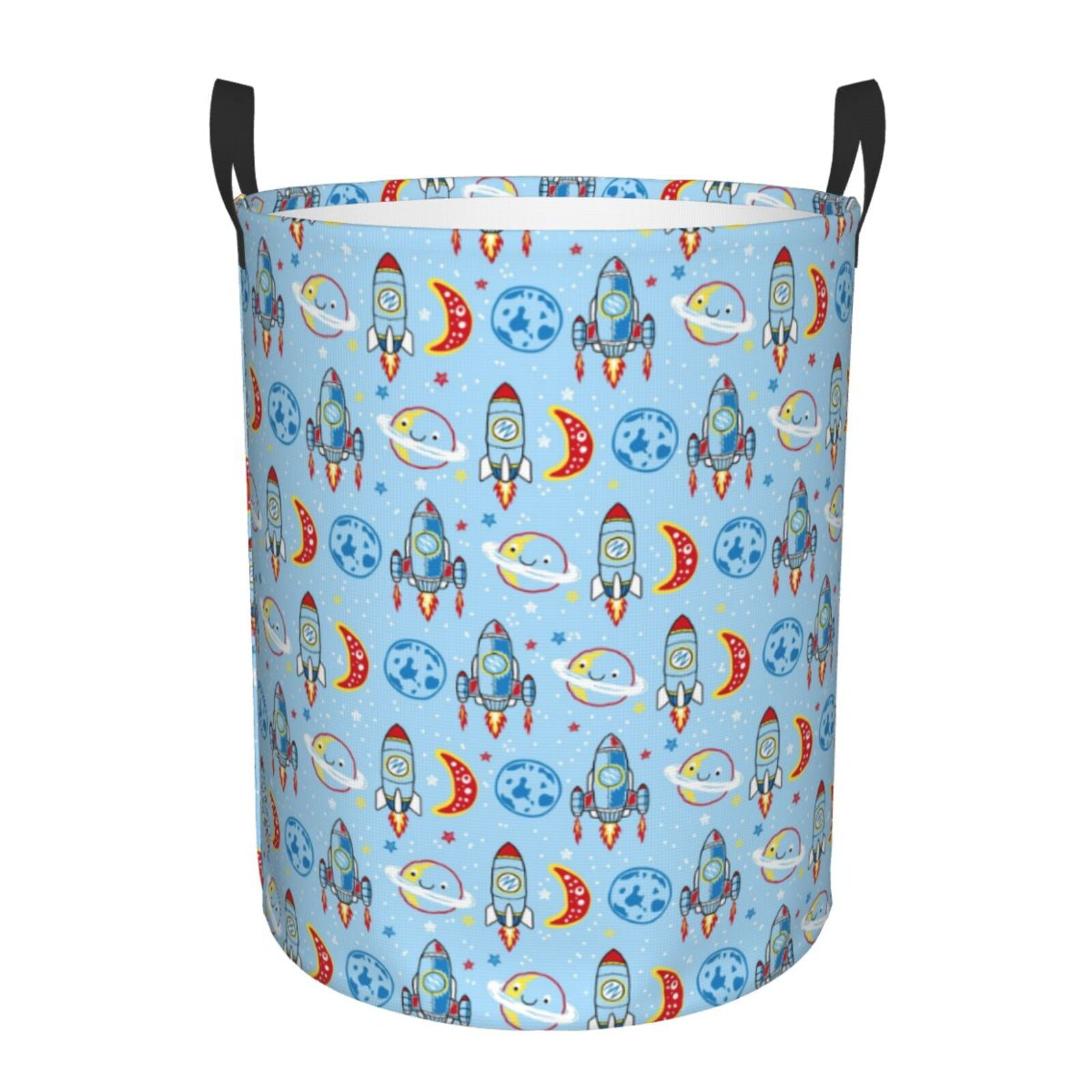 KLL Cartoon Rocket With Space Waterproof Foldable Laundry Hamper Bucket ...