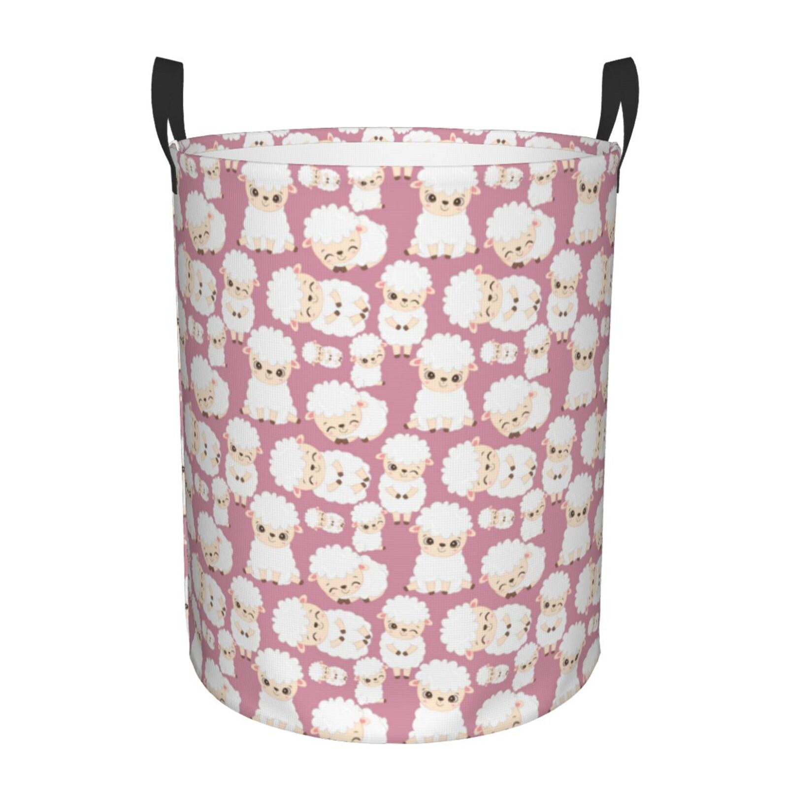 KLL Cartoon Sheep Waterproof Foldable Laundry Hamper Bucket with ...