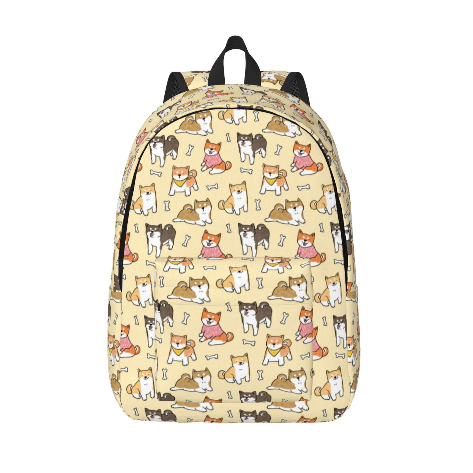 KLL Cartoon Shiba Inu Dog Print Travel Laptop Backpack - College ...